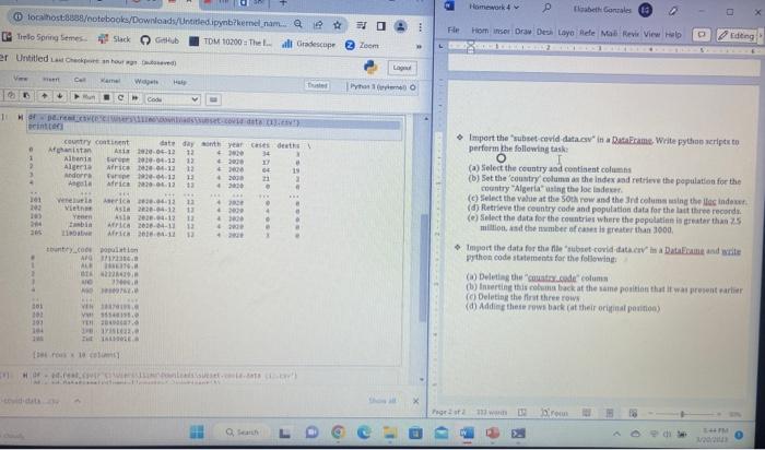 Solved please use python . ive imported the first part but | Chegg.com