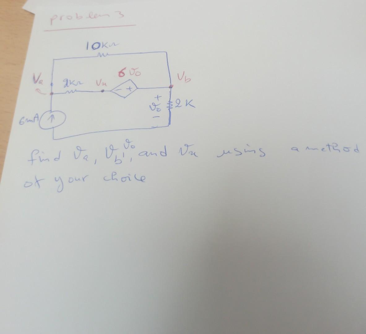 Solved find Va,Vb′, and Vx usins amethod ot your choile | Chegg.com