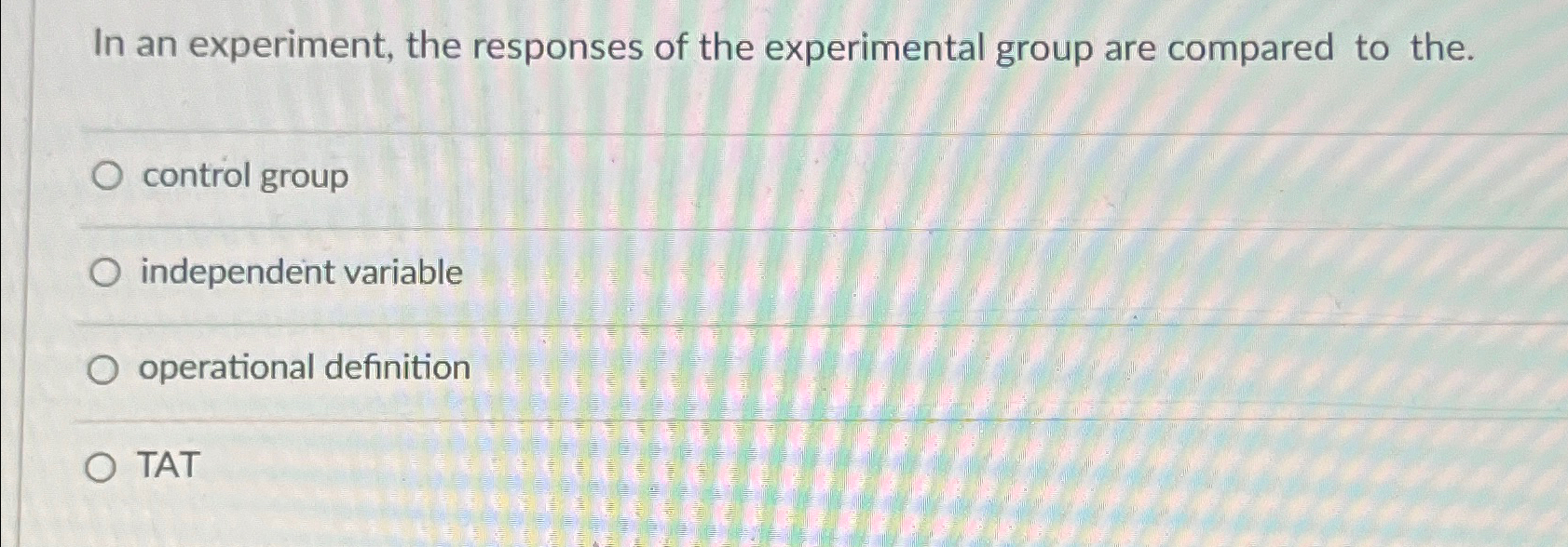 Solved In an experiment, the responses of the experimental | Chegg.com