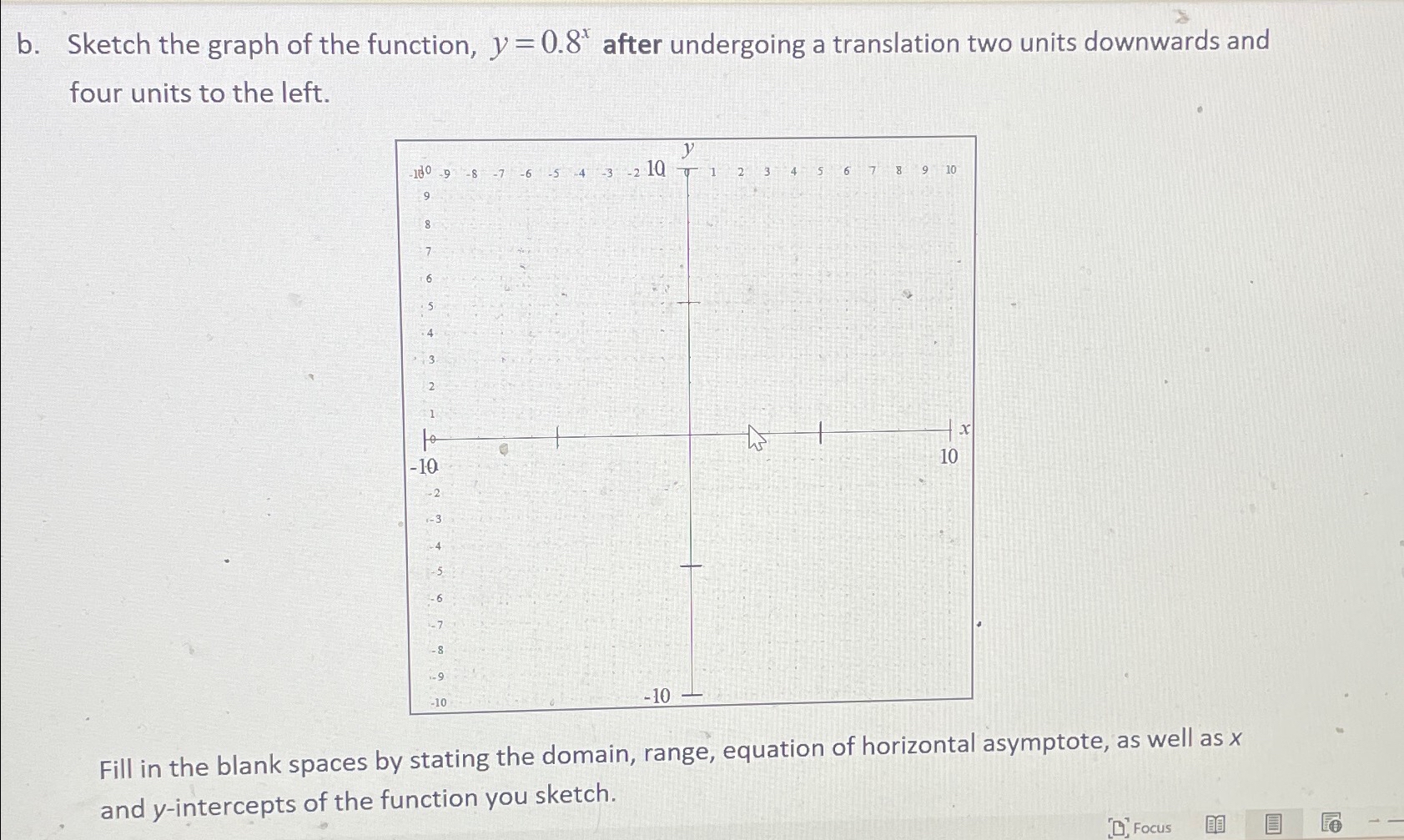Solved b. ﻿Sketch the graph of the function, y=0.8x ﻿after | Chegg.com