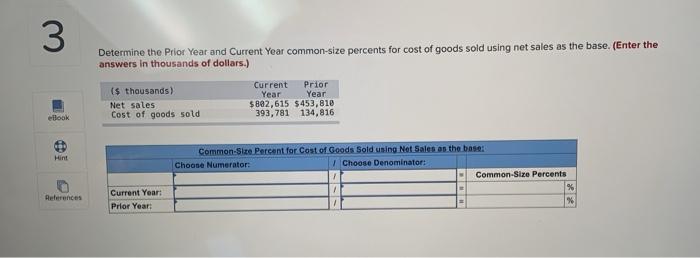 Solved 3 Determine the Prior Year and Current Year | Chegg.com