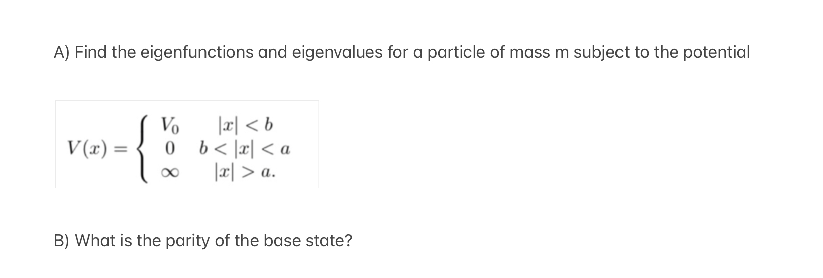 Solved A) ﻿Find the eigenfunctions and eigenvalues for a | Chegg.com