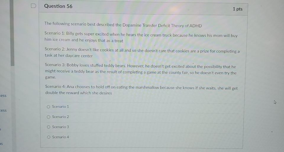 Solved Question 561 ﻿ptsThe following scenario best | Chegg.com