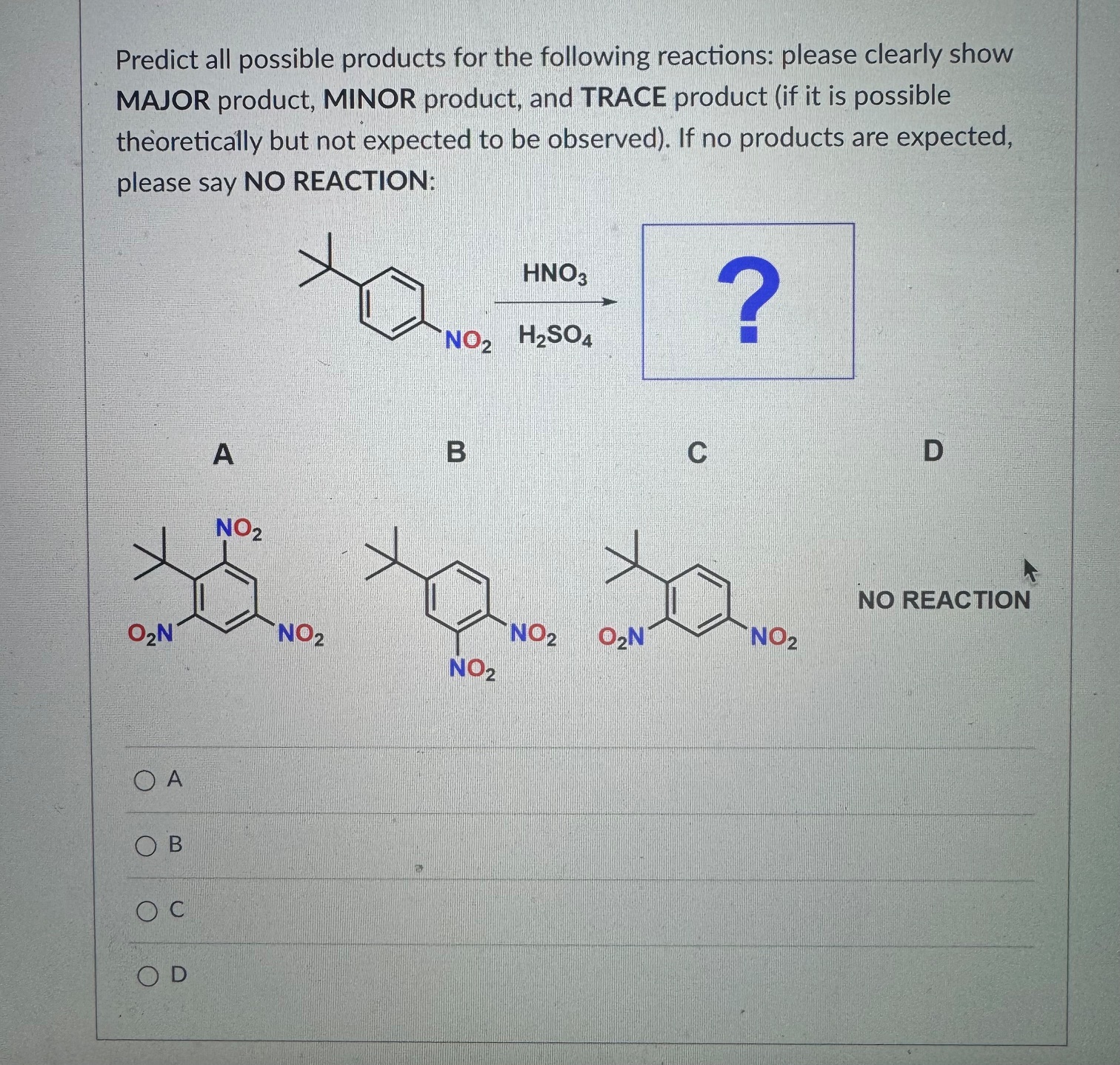 Solved Predict all possible products for the following | Chegg.com