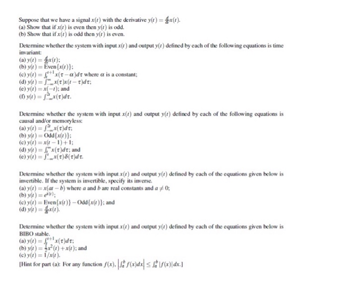 Solved (Operators) Which of the following describe linear | Chegg.com