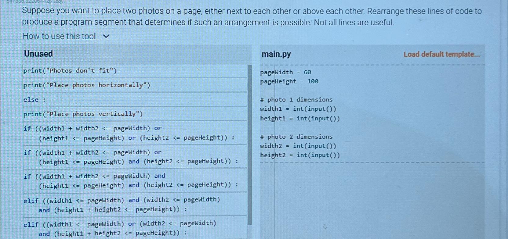 Solved Suppose you want to place two photos on a page, | Chegg.com