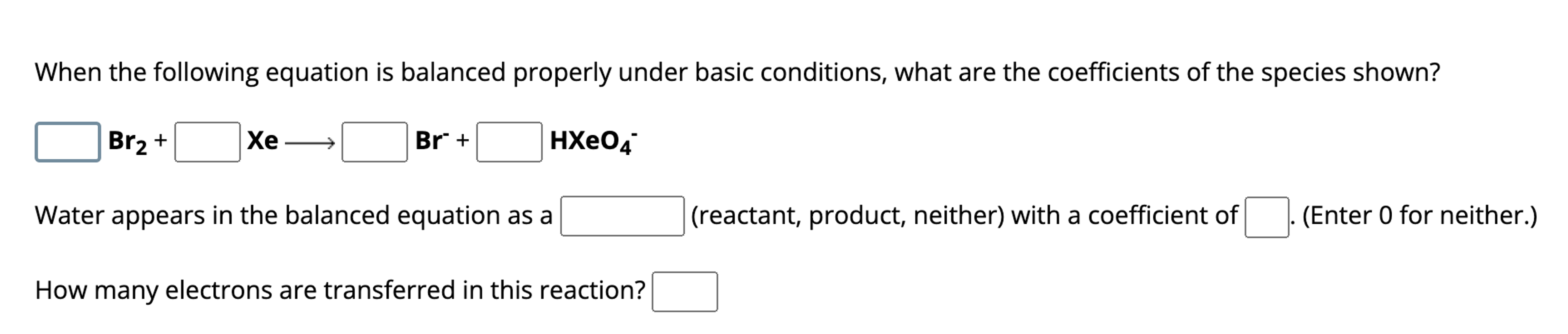 Solved When the following equation is balanced properly | Chegg.com