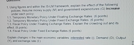 Solved Using figures and within the IS-LM framework, explain | Chegg.com