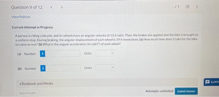 Solved Current Attempt in Progress A person is riding a | Chegg.com