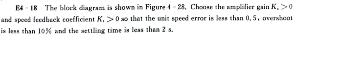 Solved E4 - 18 The block diagram is shown in Figure 4−28. | Chegg.com