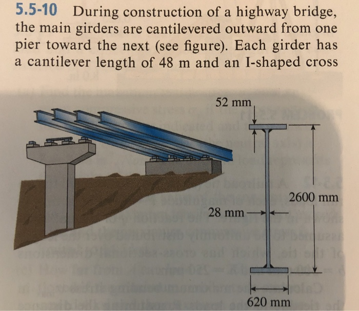 Solved 5.5-10 During construction of a highway bridge, the | Chegg.com