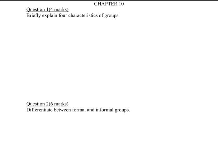 Solved Question 1(4 marks) Briefly explain four | Chegg.com