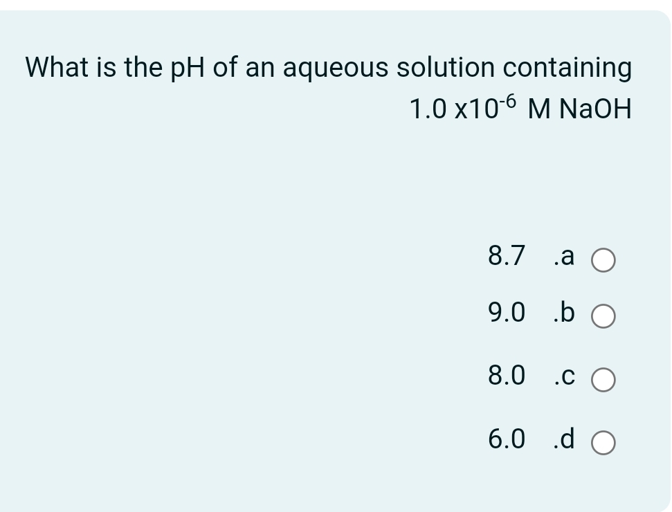 Solved What is the pH of an aqueous solution | Chegg.com