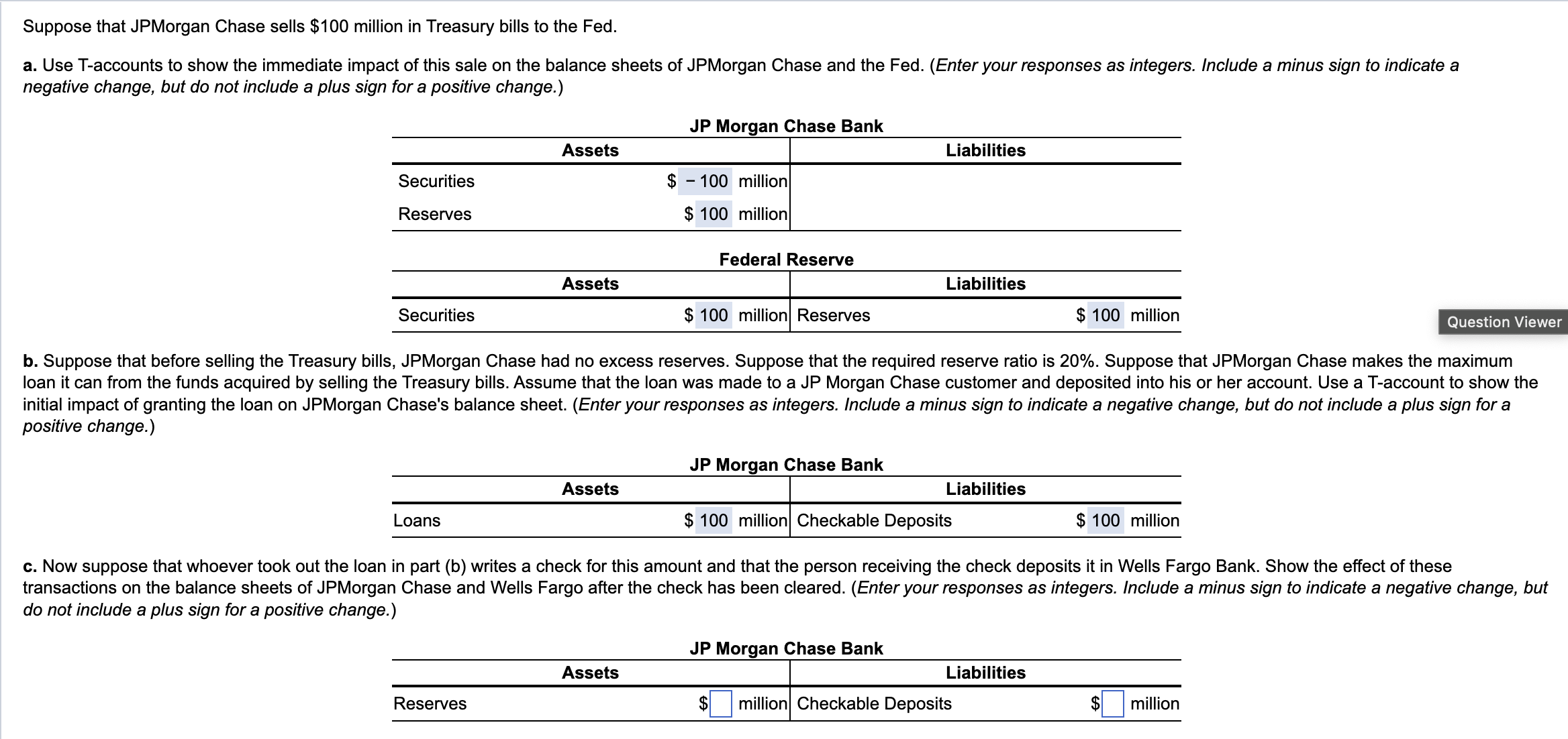 Solved Suppose that JPMorgan Chase sells $100 ﻿million in | Chegg.com