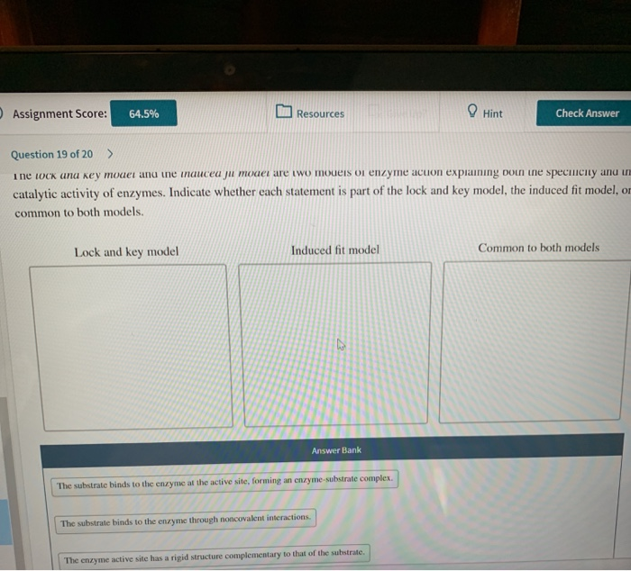 Solved Assignment Score: 64.5% Resources Hint Check Answer | Chegg.com