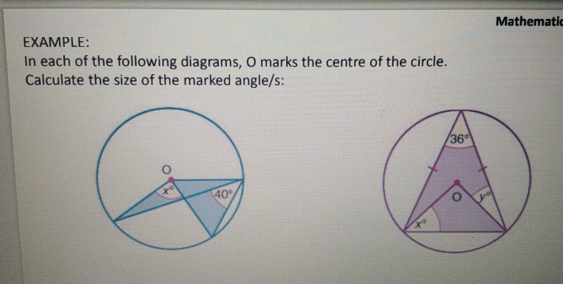 Solved Mathematic EXAMPLE: In each of the following | Chegg.com