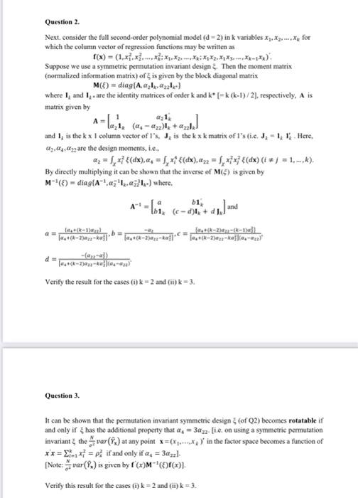 Solved Question 2. Next. consider the full second-order | Chegg.com