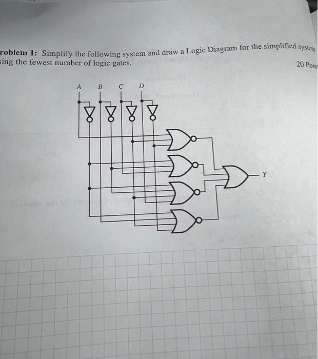 Solved roblem 1: Simplify the following system and draw a | Chegg.com