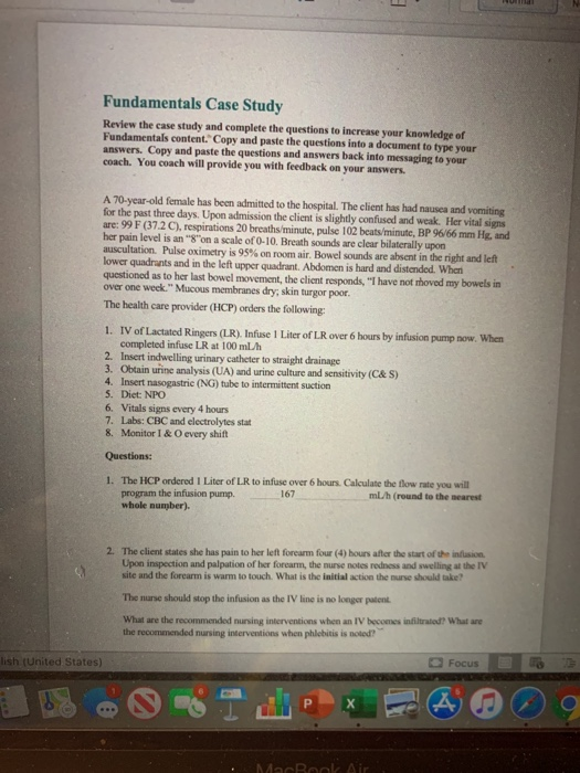 Solved Fundamentals Case Study Review the case study and | Chegg.com
