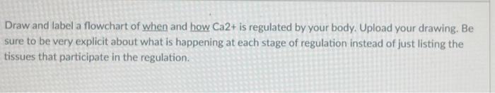 Solved Draw and label a flowchart of when and how Ca2+ is | Chegg.com