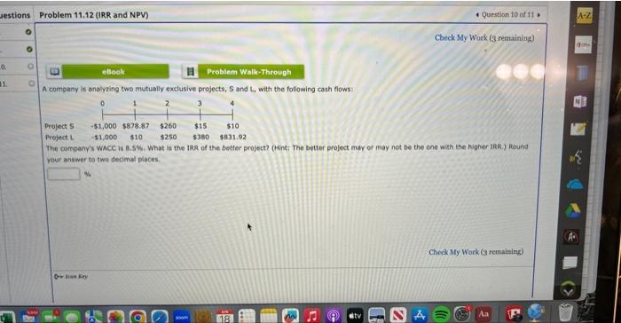 Solved Project 5 Preject 1 The company's Whce is B.Sw. What | Chegg.com