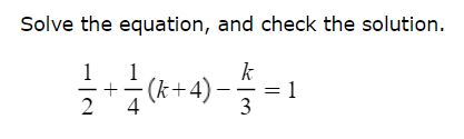 Solved Solve the equation, and check the | Chegg.com