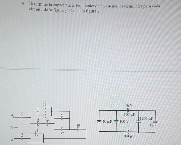 Solved Determine la capacitancia total teniendo en cuenta | Chegg.com