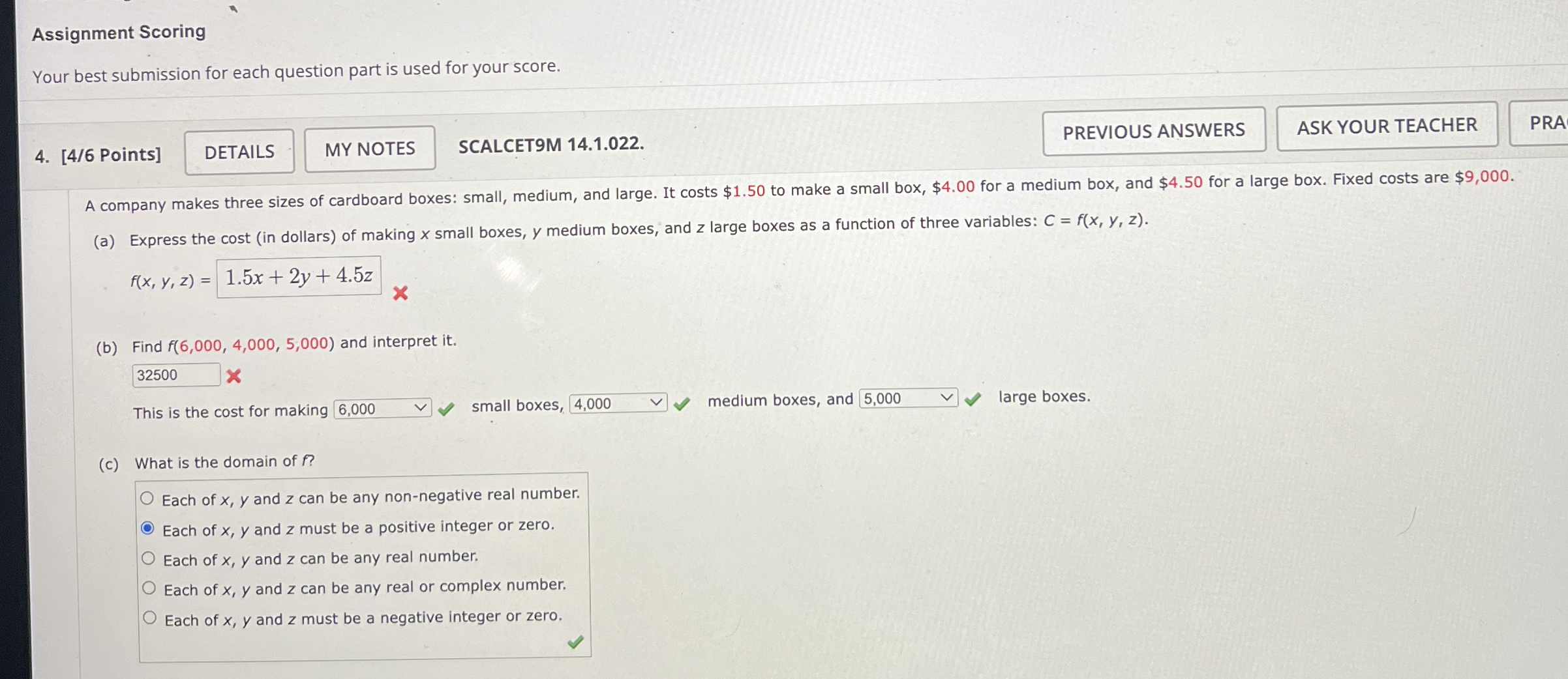 Solved Assignment ScoringYour best submission for each | Chegg.com