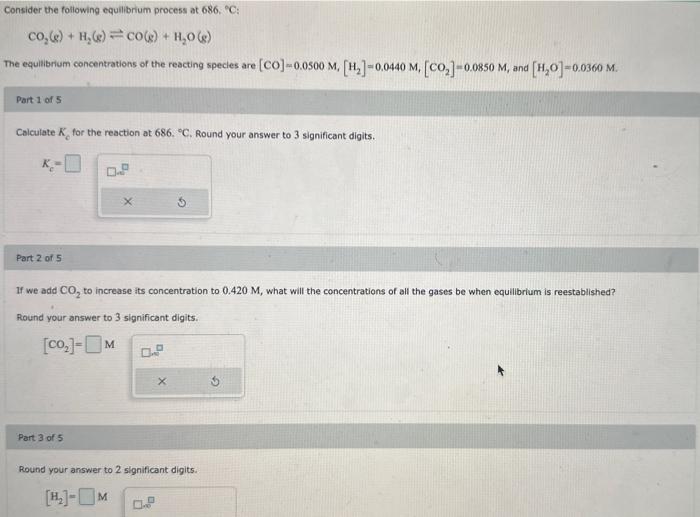 Solved Consider the following equilibrium process at 686 . | Chegg.com
