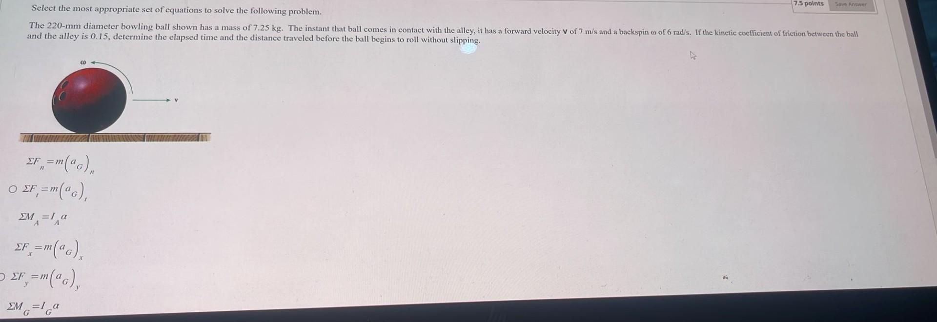 Solved Select the most appropriate set of equations to solve | Chegg.com
