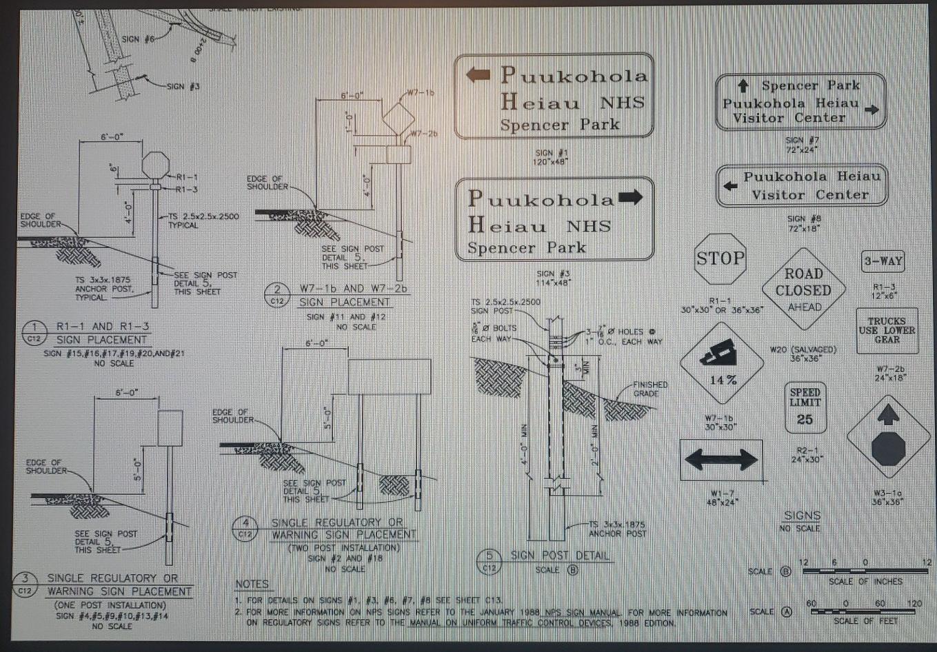 Create a Detail drawing of a Stop sign placement. | Chegg.com