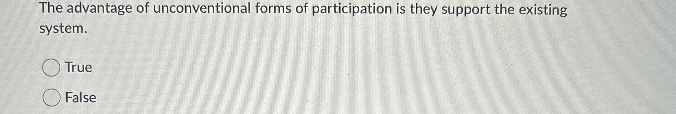 Solved The advantage of unconventional forms of | Chegg.com