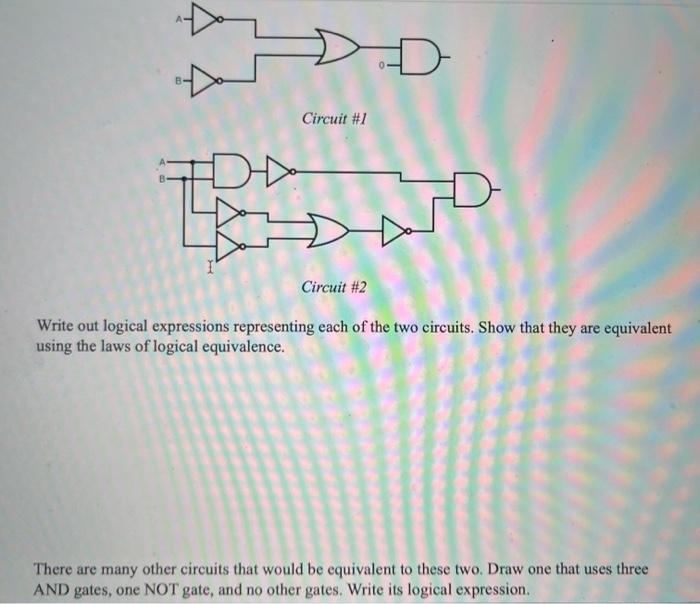 Solved Write out logical expressions representing each of | Chegg.com