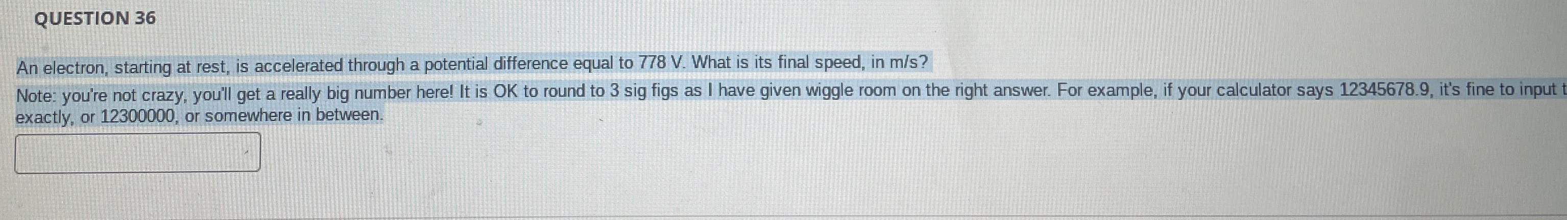 Solved QUESTION 36An electron, starting at rest, is | Chegg.com