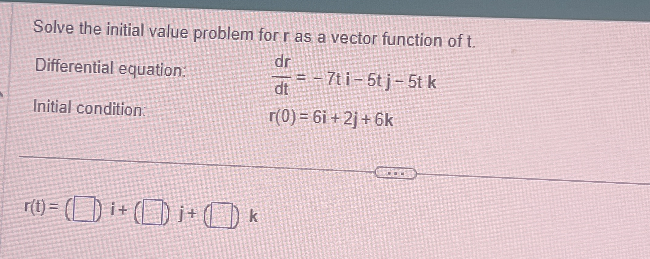 Solved Solve the initial value problem for r ﻿as a vector | Chegg.com