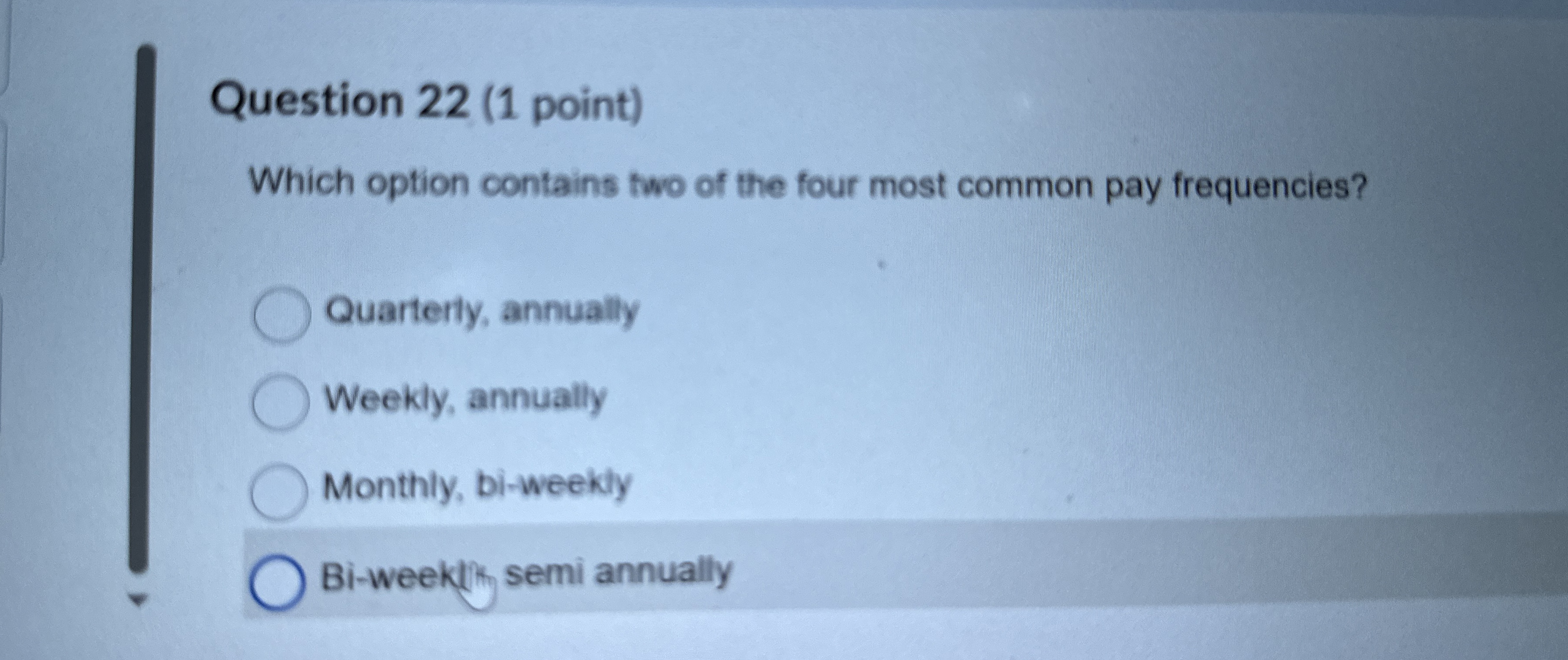 Solved Question 22 (1 ﻿point)Which option contains two of | Chegg.com