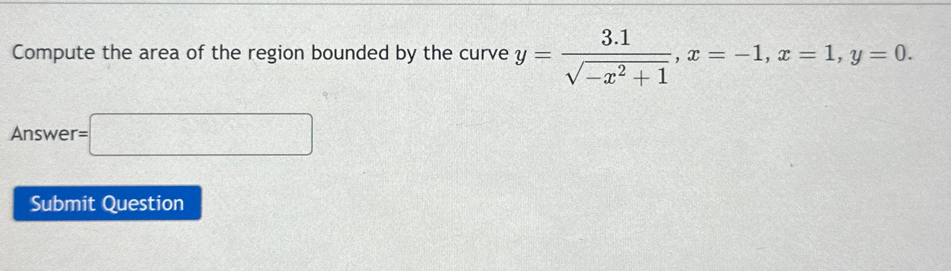 Solved Compute the area of the region bounded by the curve | Chegg.com