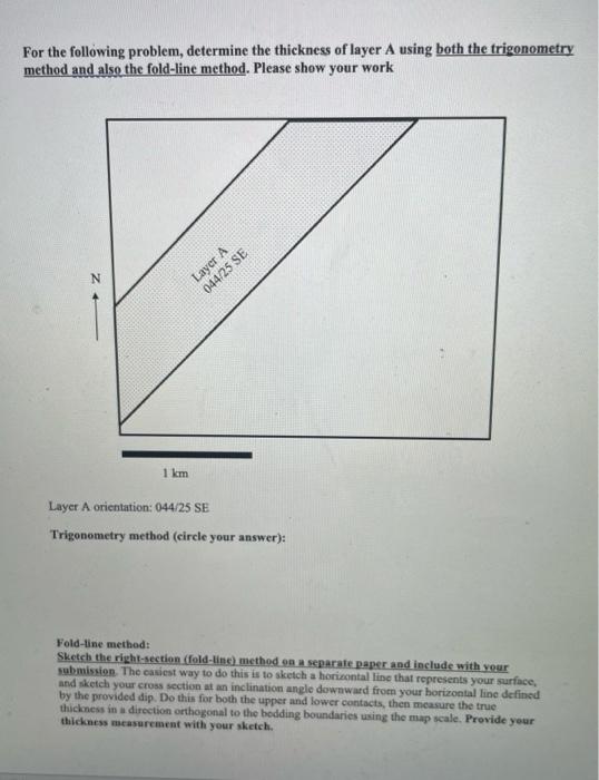 Solved Example 3.1: Determining thickness of a bed from | Chegg.com