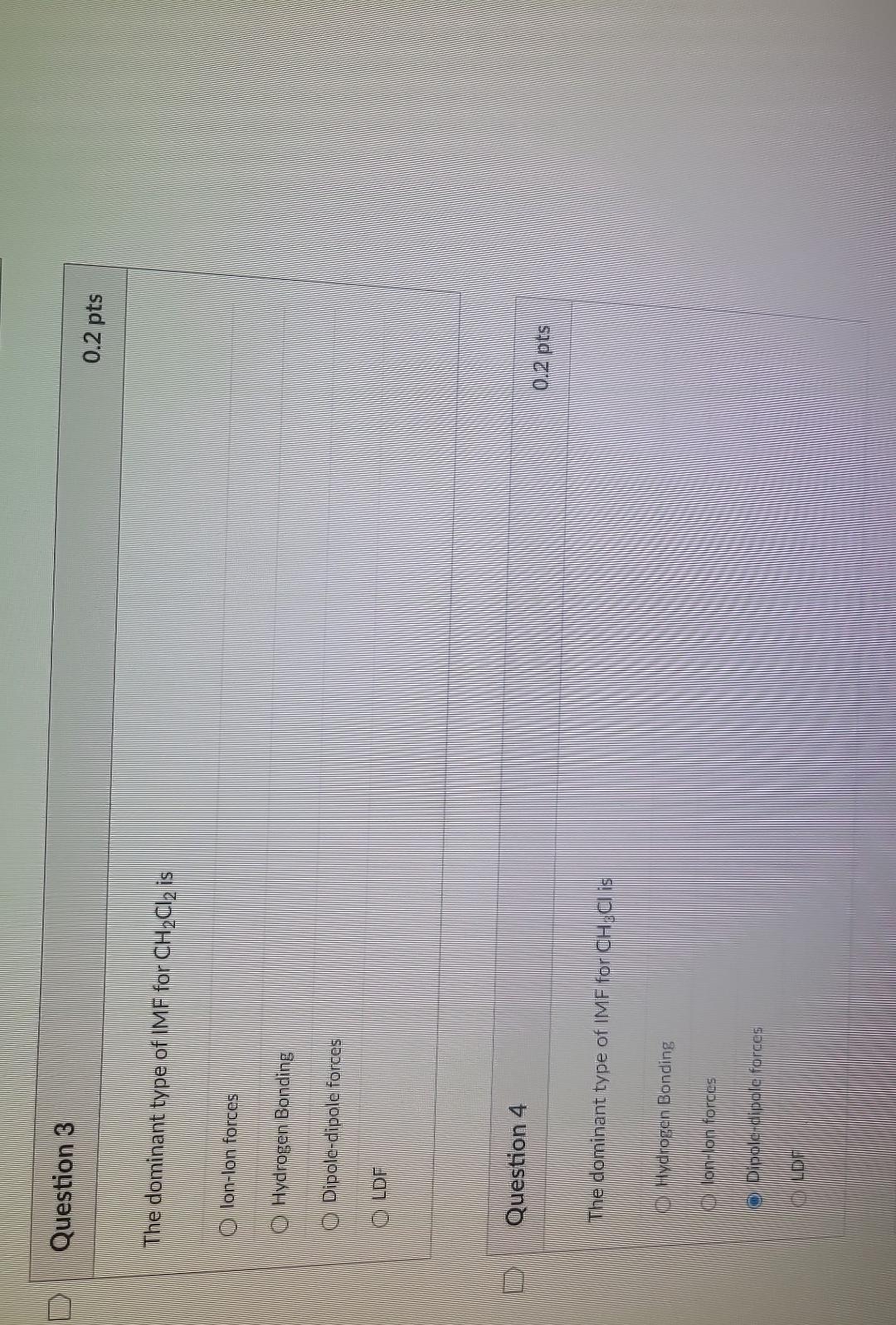Solved The dominant type of IMF for CH3CH2OH is Hydrogen | Chegg.com