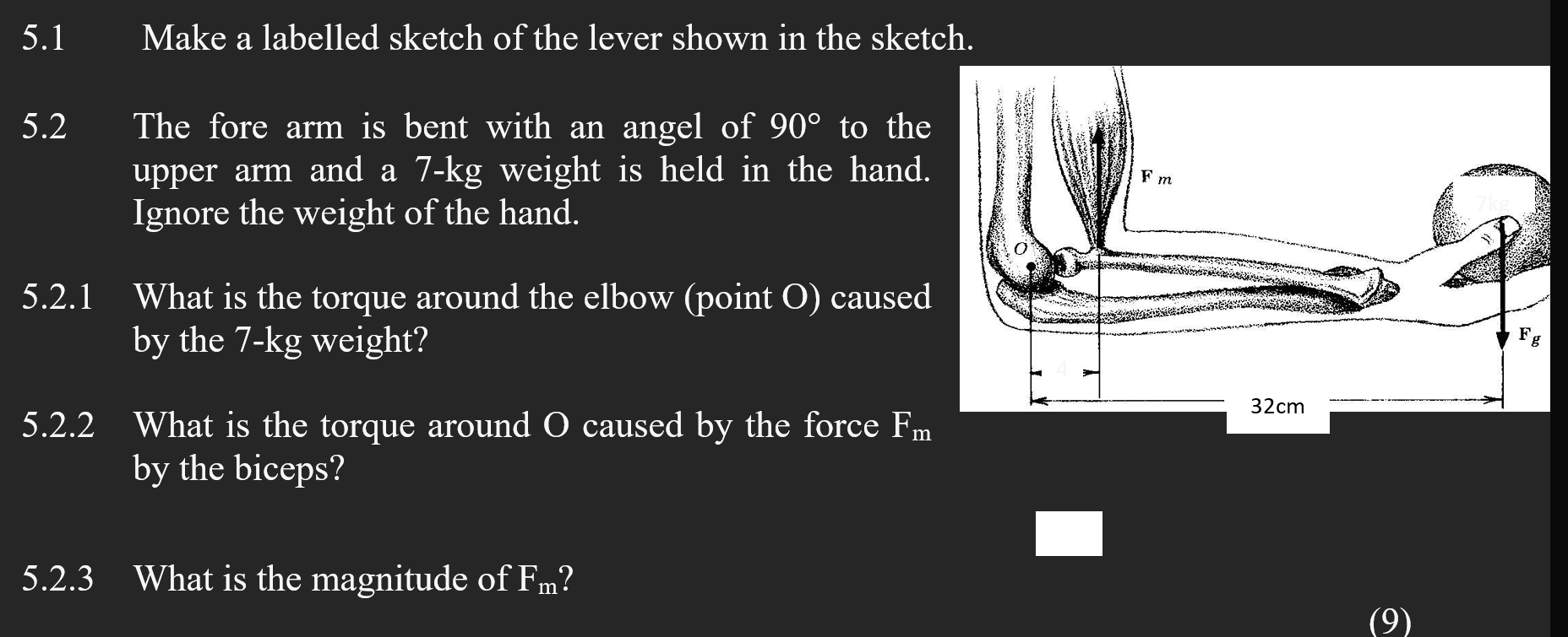 Solved 5.1 ﻿Make a labelled sketch of the lever shown in the | Chegg.com