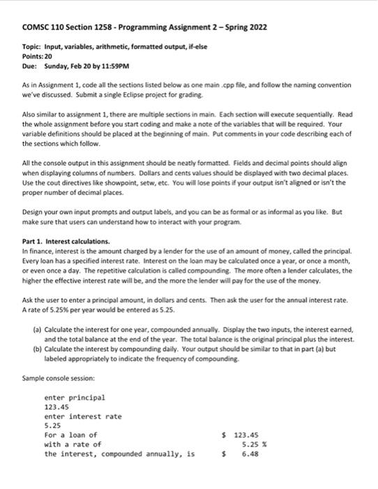 Solved Hopefully someone is able to code this assignment in | Chegg.com