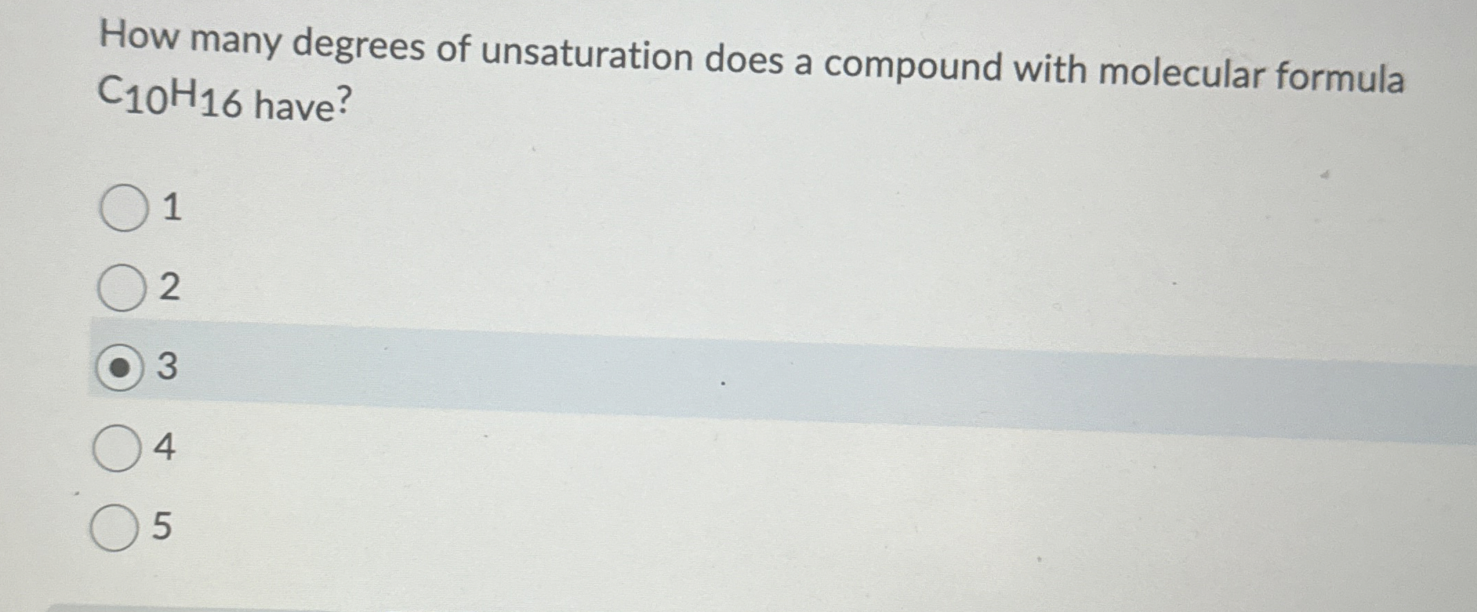 Solved How many degrees of unsaturation does a compound with | Chegg.com
