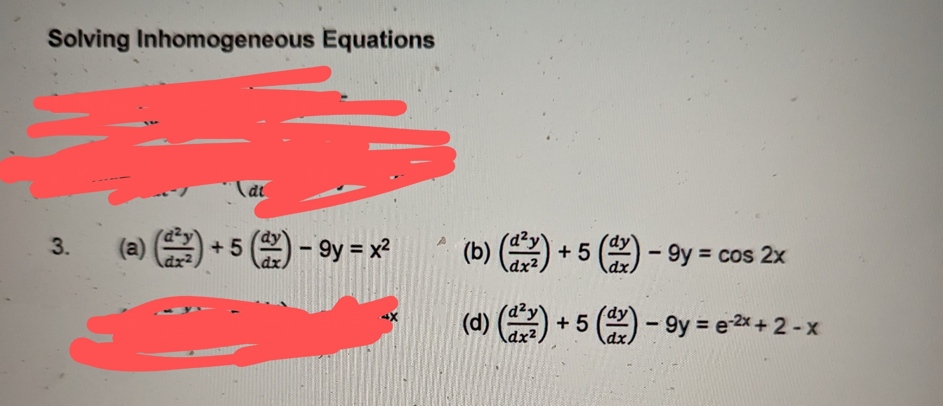 Solved Solving Inhomogeneous | Chegg.com