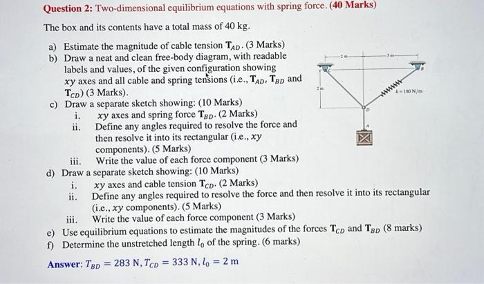 Solved Question 2: Two-dimensional equilibrium equations | Chegg.com