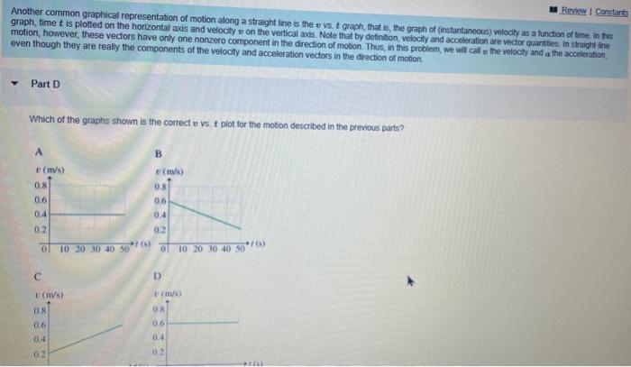 Solved To describe the motion of a particle along a straight | Chegg.com