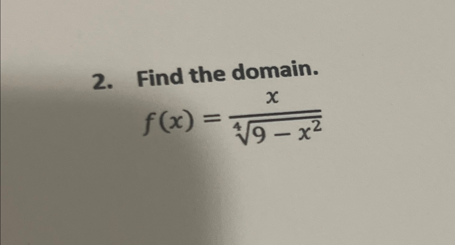 Solved Find the domain.f(x)=x9-x24 | Chegg.com