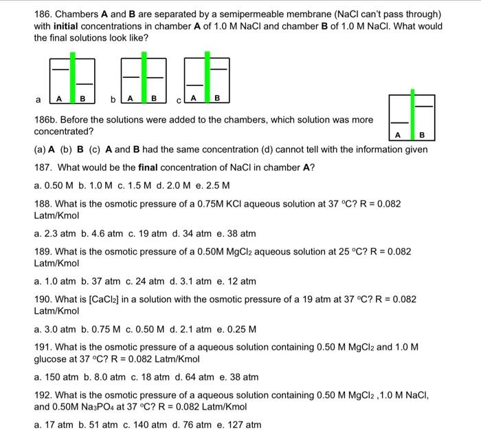 Solved 186. Chambers A and B are separated by a | Chegg.com