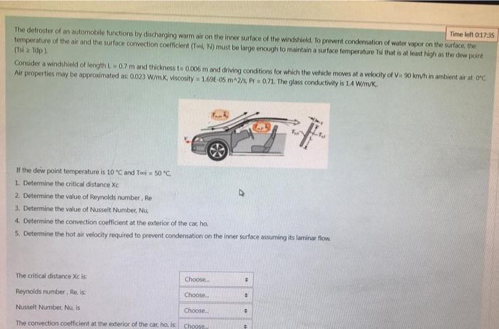 Solved The defroster of an automobile functions by | Chegg.com