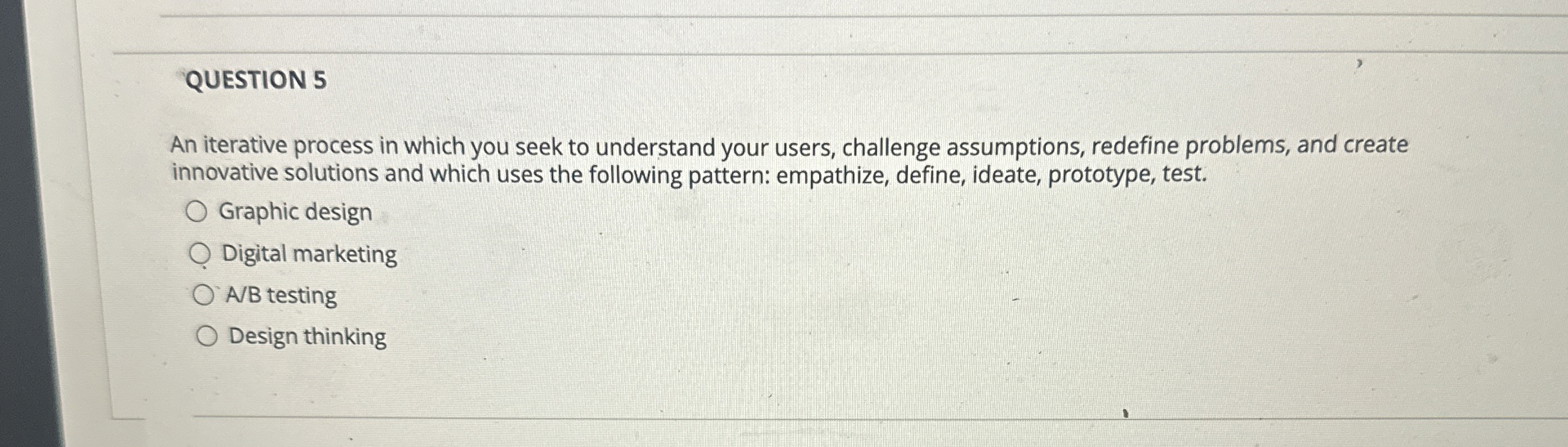 Solved QUESTION 5An iterative process in which you seek to | Chegg.com