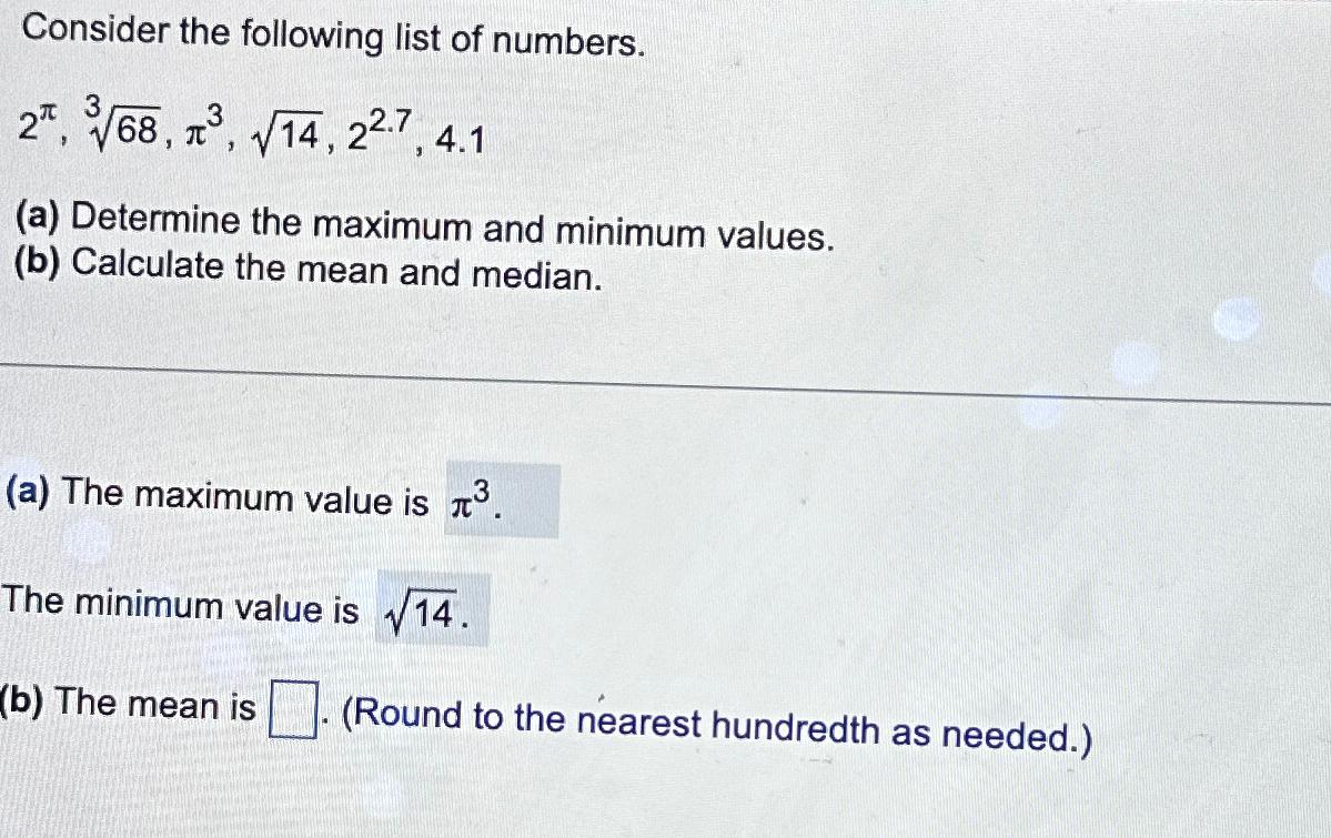 Solved Consider the following list of | Chegg.com